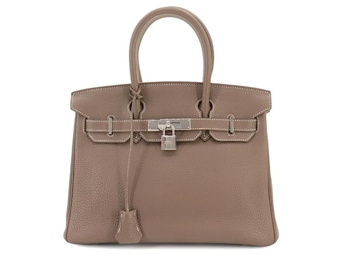 Hermès Hermes Birkin 30 Handbag in Etoupe Gray Taupe Leather ref.1861304 - Joli Closet