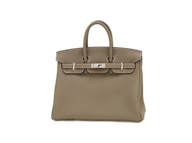 Hermès Hermes Birkin 25 Handbag in Togo Etoupe Gray Taupe Leather ref.1864118 - Joli Closet