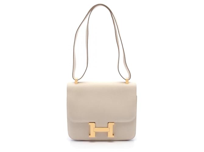 Hermès Hermes Constance 3 Shoulder Bag Ivory Brown Beige Leather ref ...