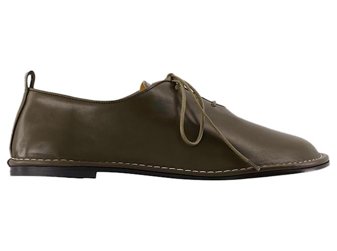 One Cut Shoes Flat Shoes - AMI Paris - Leather - Black Pony-style ...