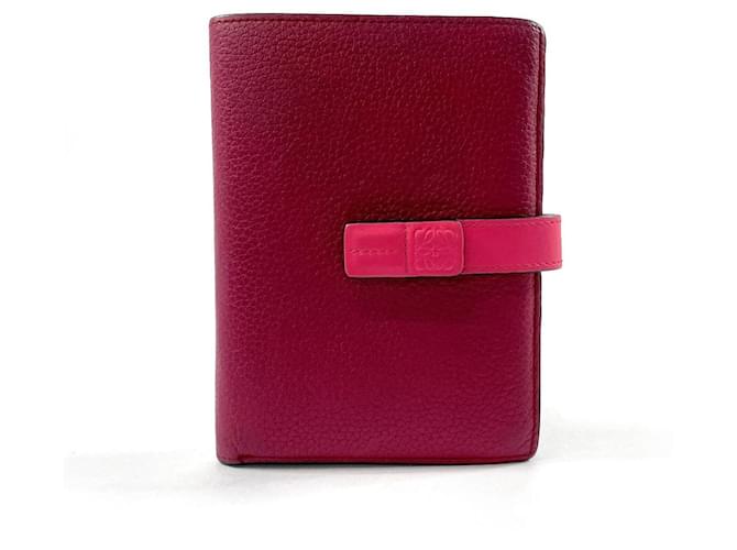 Loewe Leather Vertical Wallet Medium Pink ref.1901497 - Joli Closet