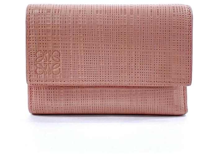 Loewe Leather Compact Wallet Pink ref.1902959 - Joli Closet