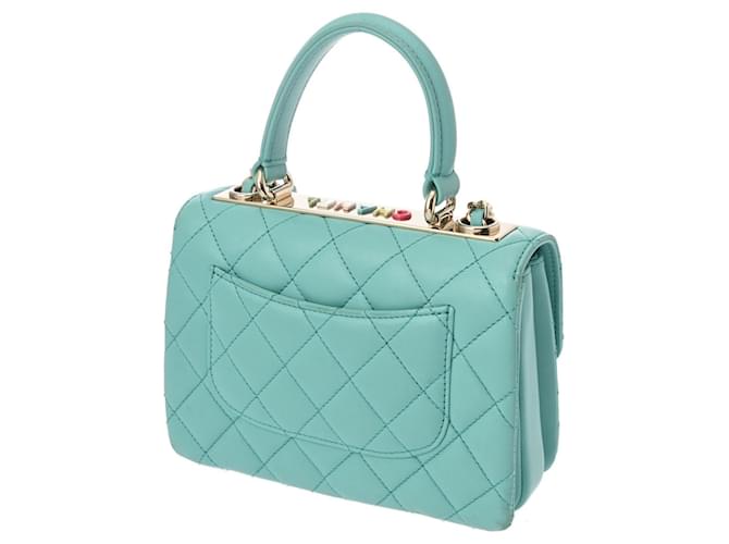 Chanel Coco Handle Turquoise Leather ref.1925413 - Joli Closet