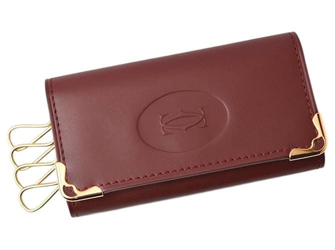 Cartier Vintage Leather Key Case/Holder Brown ref.1933009 - Joli Closet
