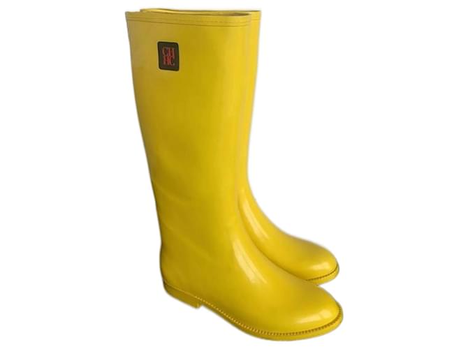 Carolina Herrera rain boots Yellow Plastic ref.1941223 - Joli Closet