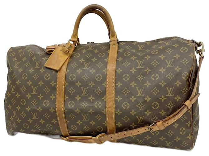 Louis Vuitton Keepall Bandoulière 60 Brown Cloth ref.1945883 - Joli Closet