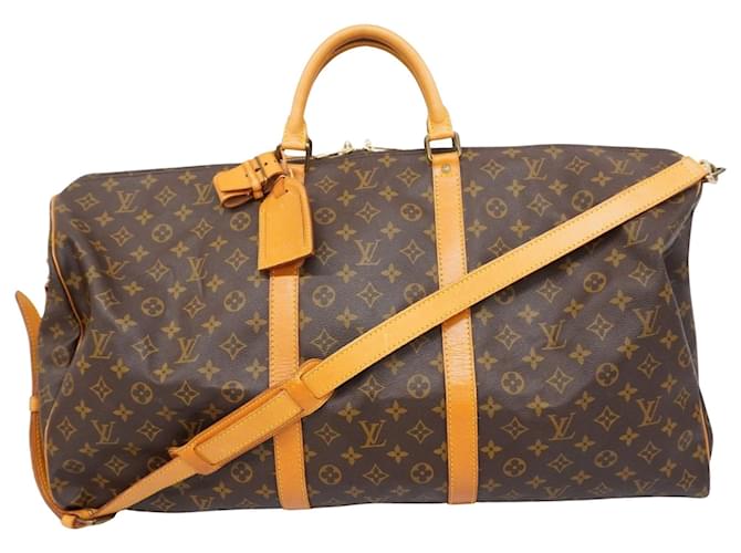 Louis Vuitton Keepall Bandoulière 60 Brown Cloth ref.1960932 - Joli Closet