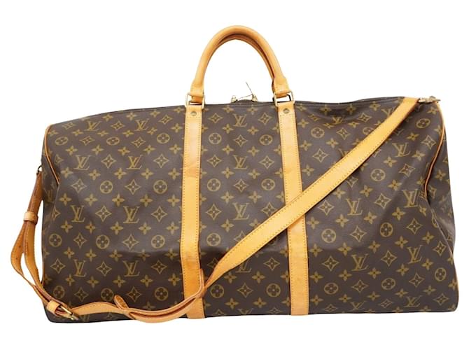 Louis Vuitton Keepall Bandoulière 60 Brown Cloth ref.1960941 - Joli Closet