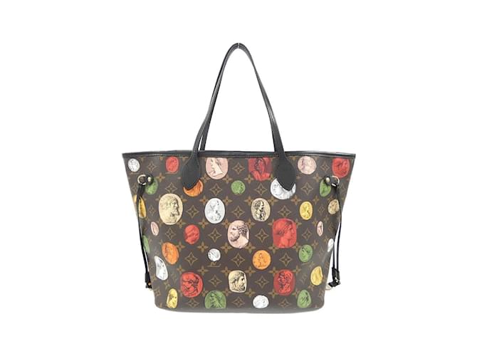 Louis Vuitton Monogram Neverfull MM Bag Brown Multiple colors Cloth ref ...