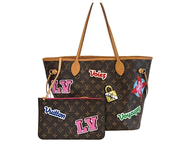 Louis Vuitton Neverfull MM Brown Cloth ref.2010172 - Joli Closet