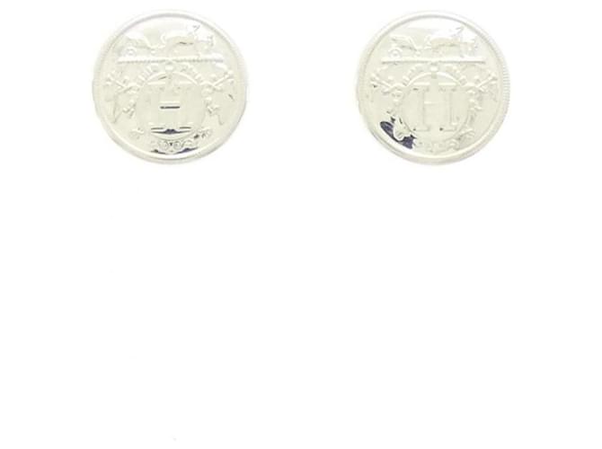 Hermès Hermes Exlibris TPM Earrings Silver ref.2018414 - Joli Closet