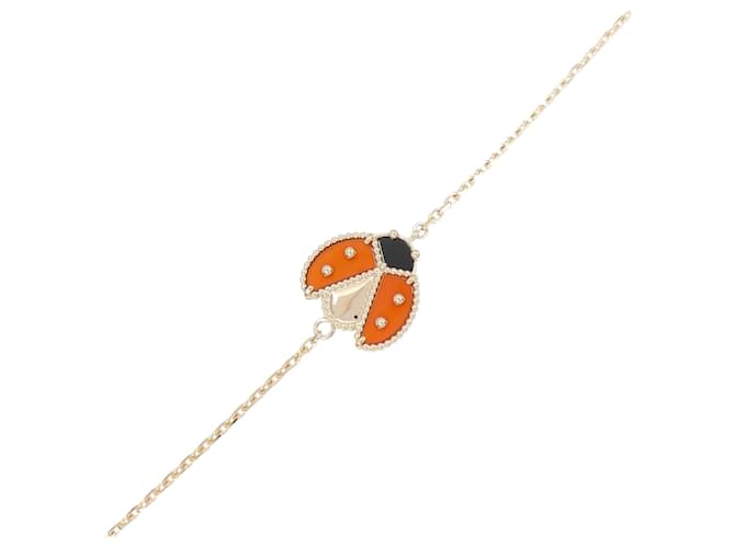 Van Cleef & Arpels Lucky Spring Open Wing Ladybug Bracelet Pink gold ...