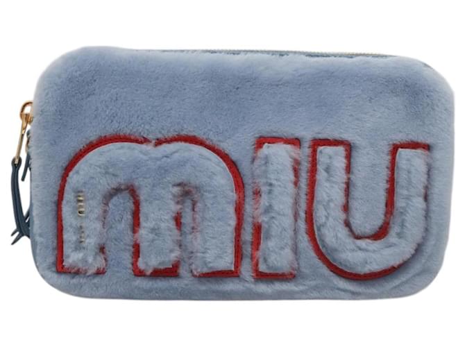 Miu Miu Blue Faux fur ref.2090360 - Joli Closet