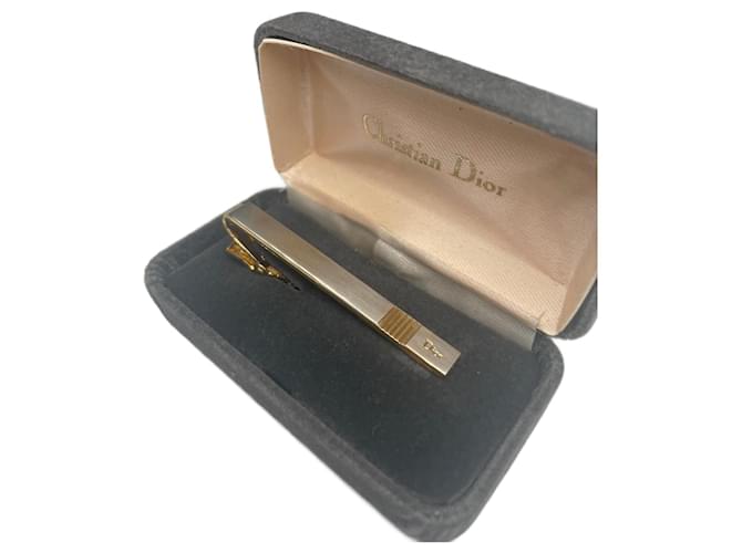 Vintage Dior Tie Money Clamp Golden Steel Silvery ref.2111257 - Joli Closet