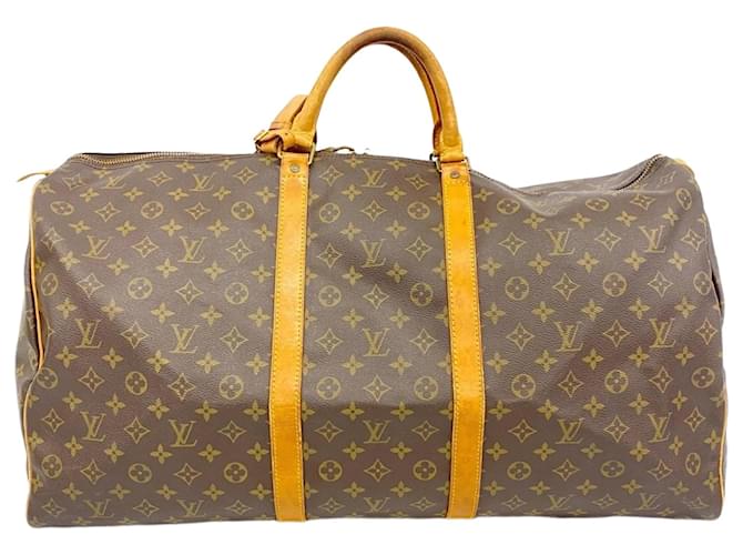 Louis Vuitton Keepall 60 Brown Cloth ref.2189407 - Joli Closet