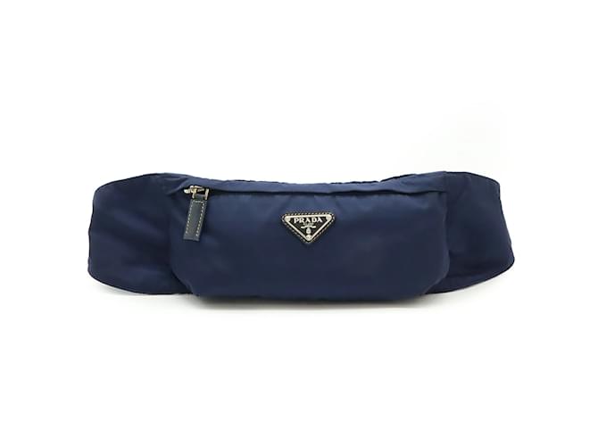 Prada Triangle Waist Bag in Navy Navy blue Nylon ref.2196224 - Joli Closet