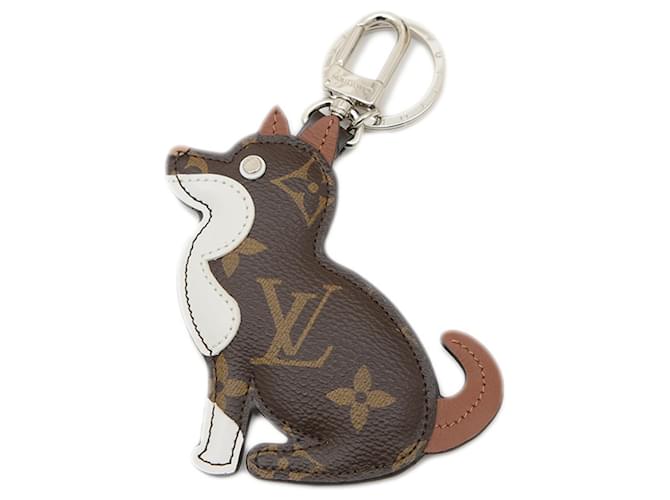 Louis Vuitton Monogram Portocle Animal Charm Keyring Dog Patent leather ...