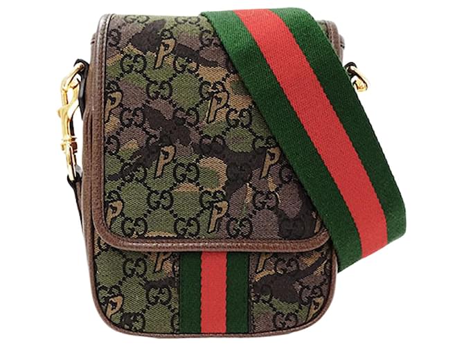 Gucci GG Canvas Shoulder Bag Camouflage Multiple colors ref.2203456 ...