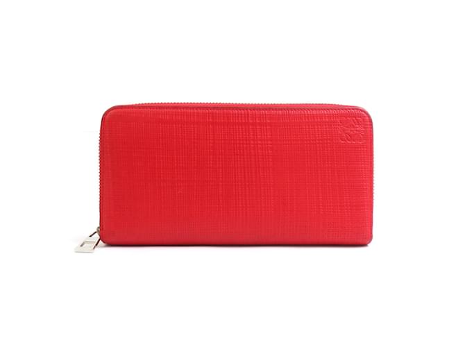 Loewe Red Leather Long Wallet ref.2247573 - Joli Closet