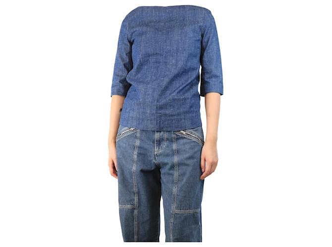 Céline Blue denim top - size UK 8 Cotton ref.2291512 - Joli Closet