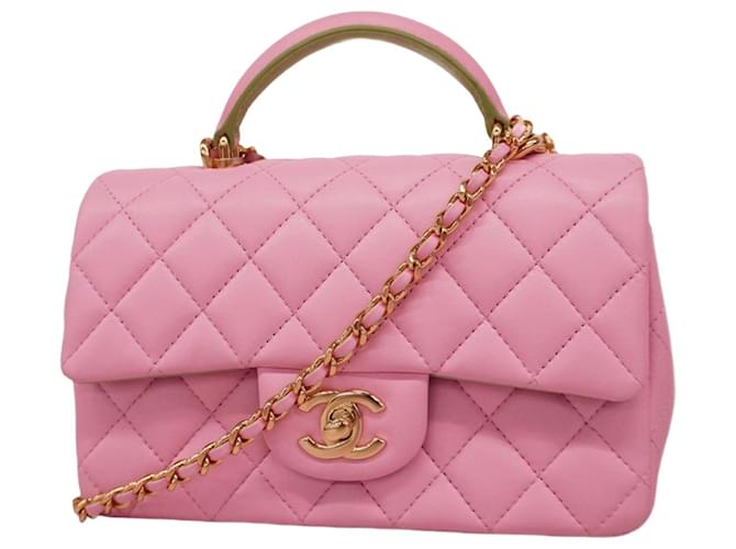 Chanel Coco Handle Pink Leather ref.2312151 - Joli Closet