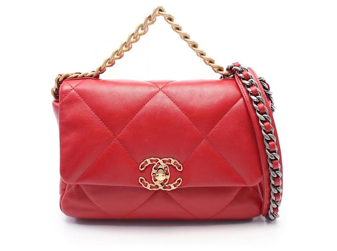 Chanel Chanel 19 Red Leather ref.JC2333383 (Sold) - Joli Closet