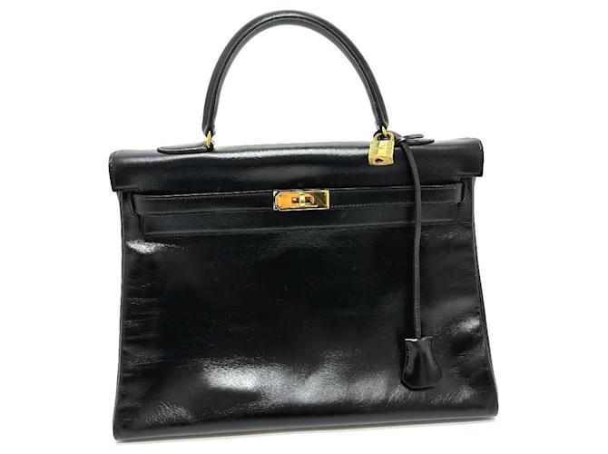 Hermès Kelly 35 Black Leather ref.2348767 - Joli Closet