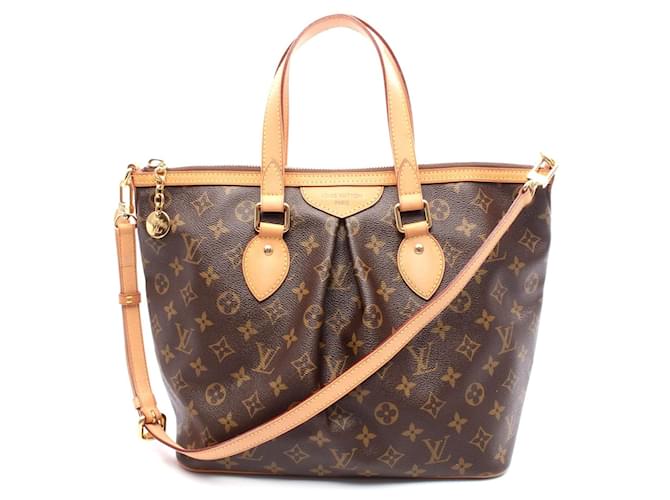 Louis Vuitton Palermo PM Monogram Handbag Brown Cloth ref.2351986 ...