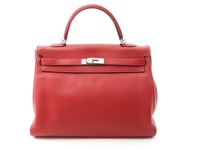 Hermès Kelly 35 Red Leather ref.2382809 - Joli Closet