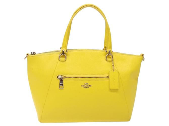 Coach Prairie Satchel Yellow Leather ref.2411929 - Joli Closet