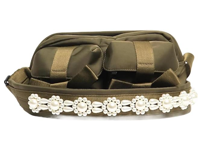 Simone Rocha Khaki bow-front crossbody bum bag Green Nylon ref.2441689 ...