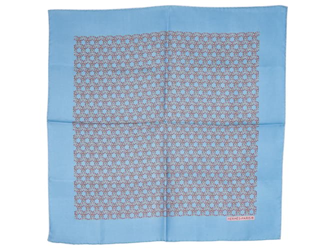 Hermès Blue Printed Silk Handkerchief Light blue Cloth ref.2441921 ...