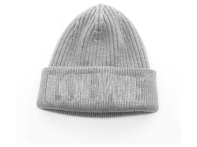 Loewe Wool Knit Cap Brown Grey Leather ref.2458546 - Joli Closet