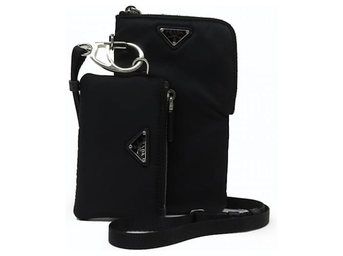 Prada Tessuto Neck Pouch Smartphone 2TT091 Black Cloth ref.2459238 ...