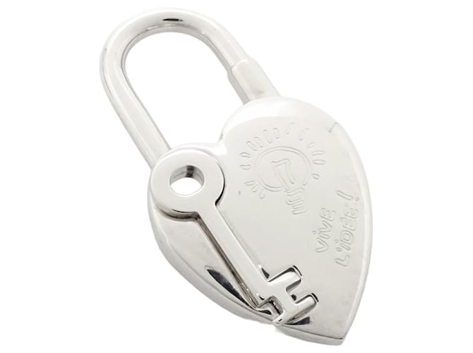 Hermès Hermes Fantasy Heart Key Ring Silvery Silver ref.2461417 - Joli ...