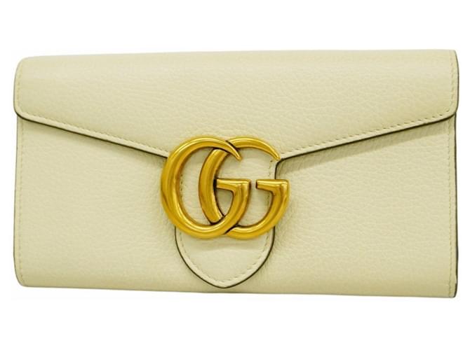 Gucci GG Marmont Cream Leather ref.2470789 - Joli Closet