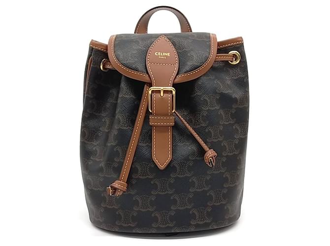 Céline Celine Folco Mini Backpack (10247259) Brown ref.2486525 - Joli ...