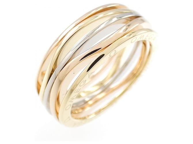 Omega 750 Three-Color Band Ring Pink White Yellow ref.2497558 - Joli Closet