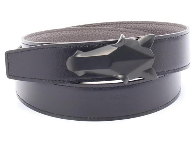 Hermès Hermes Destrier Togo Leather Belt Black ref.2498533 - Joli Closet