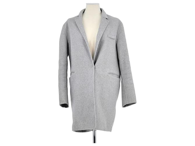 Maje Gray trench coat Grey Polyamide ref.2503325 - Joli Closet