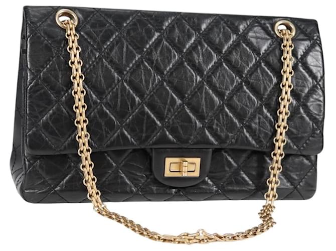 Chanel Reissue 2.55 Flap Bag Quilted Calfskin 225 Black Pony-style ...