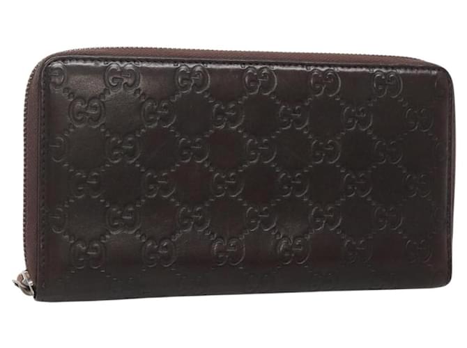 Gucci Guccissima Wallet Motif GG Brown Leather ref.2505633 - Joli Closet