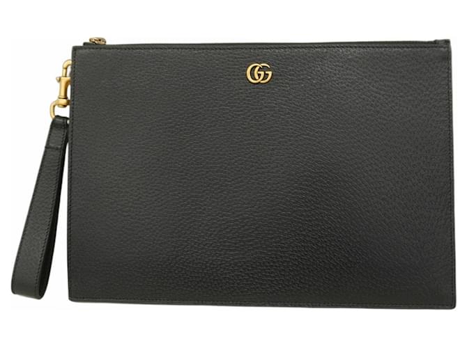 Gucci GG Marmont Clutch Bag Black Leather ref.2507784 - Joli Closet