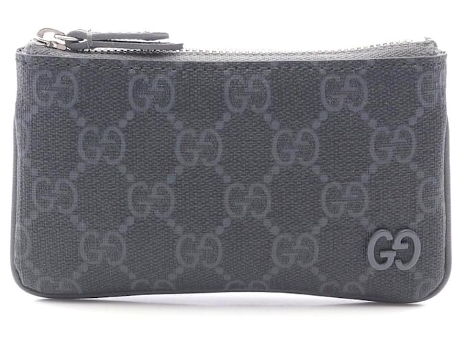 Gucci GG Supreme Coin Case Leather PVC Grey Cloth ref.2510856 - Joli Closet