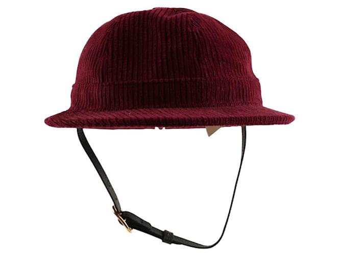 Gucci Burgundy Cotton Riding Helmet Dark red ref.2529809 - Joli Closet