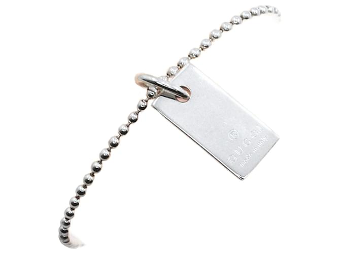 Gucci Logo Plate Silver 925 Bracelet Silvery Metal ref.2535693 - Joli ...