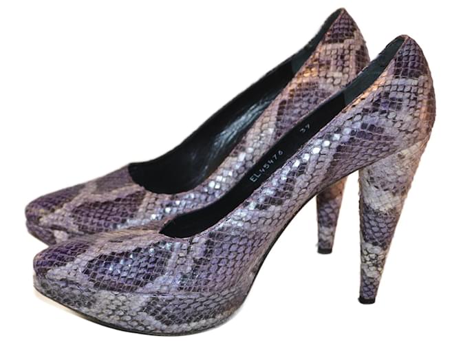 Stuart Weitzman pumps Dark purple Python ref.2540616 - Joli Closet