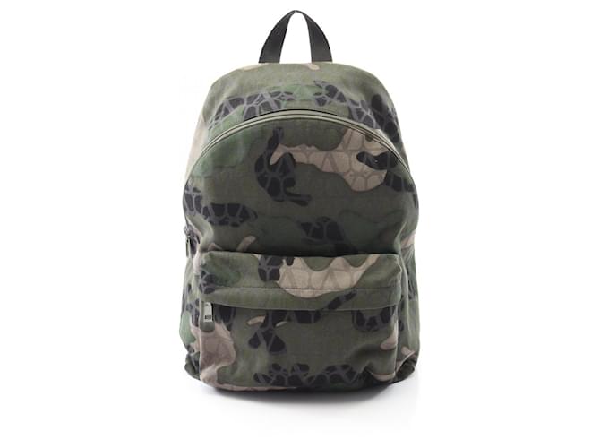 Valentino Garavani Valentino Canvas Backpack Green Cloth ref.2555705 ...