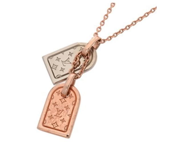 Louis Vuitton Nanogram Necklace Silvery Golden Metal ref.2586179 - Joli ...