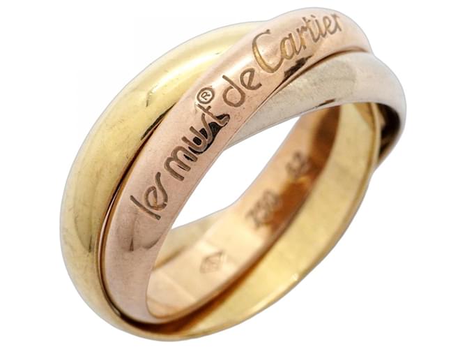 Cartier Trinity Ring White gold Yellow gold Pink gold ref.2589628 ...